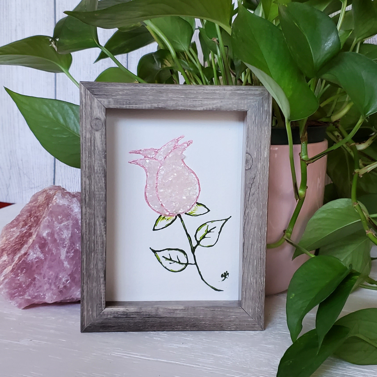 Gemstone Shadow Box Art — Handcrafted Wall Decor with Intention – Love ...